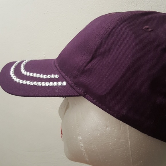 Accessories | Purple Bling Ball Cap | Poshmark